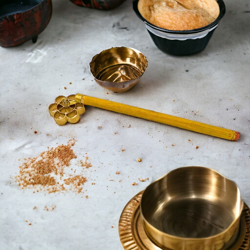 Authentic Bronze Achappam Maker - Achu - for Perfect Rosette Cookies ...